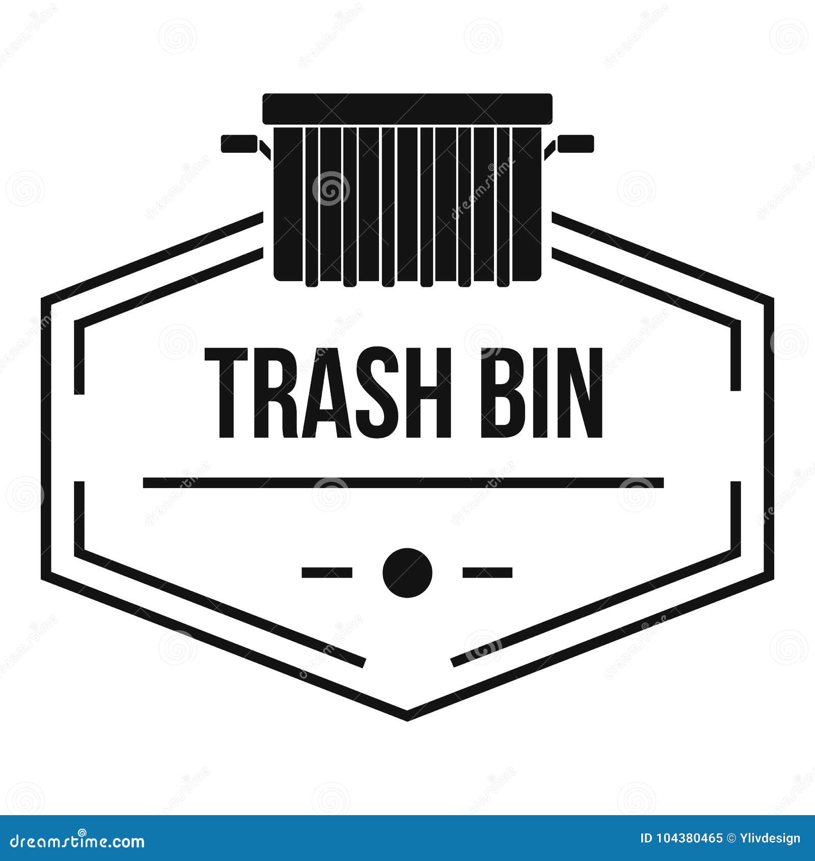 Bin Container Logo, Simple Black Style Stock Vector - Illustration of ...