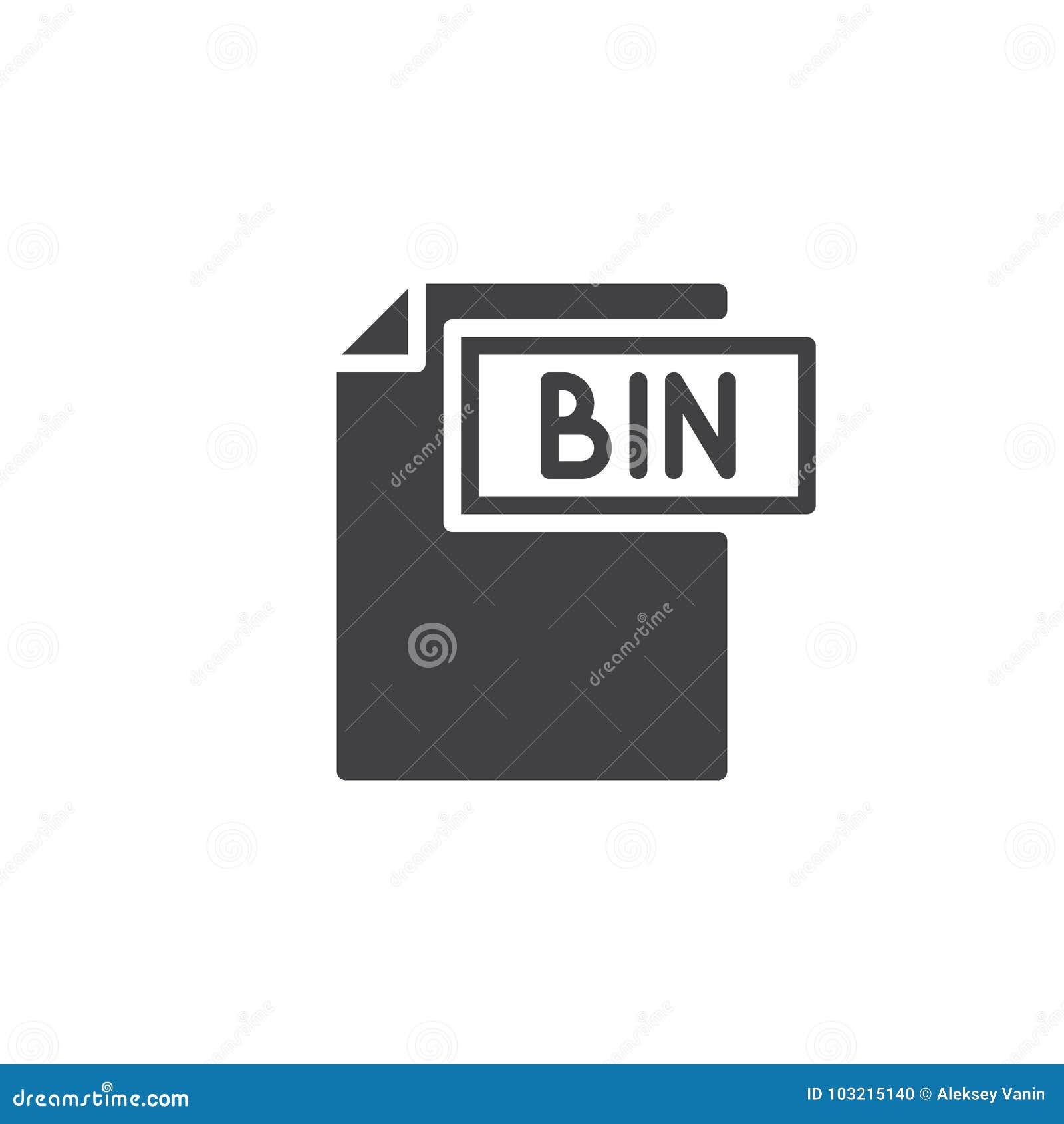 Bin Format Document Icon Vector Stock Vector - Illustration of graphics ...