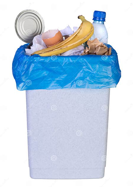 Bin full of rubbish stock image. Image of refuse, cleaning - 32537955