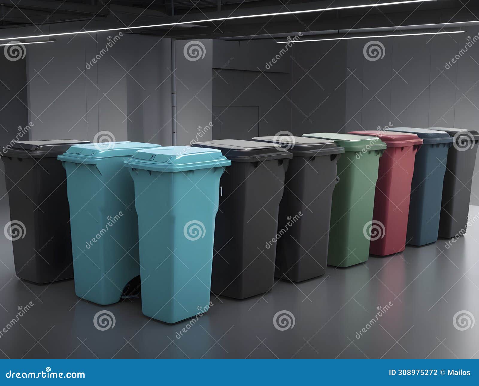 Bin Fusion. Integrated Solutions for Advanced Waste Sorting Stock Photo ...