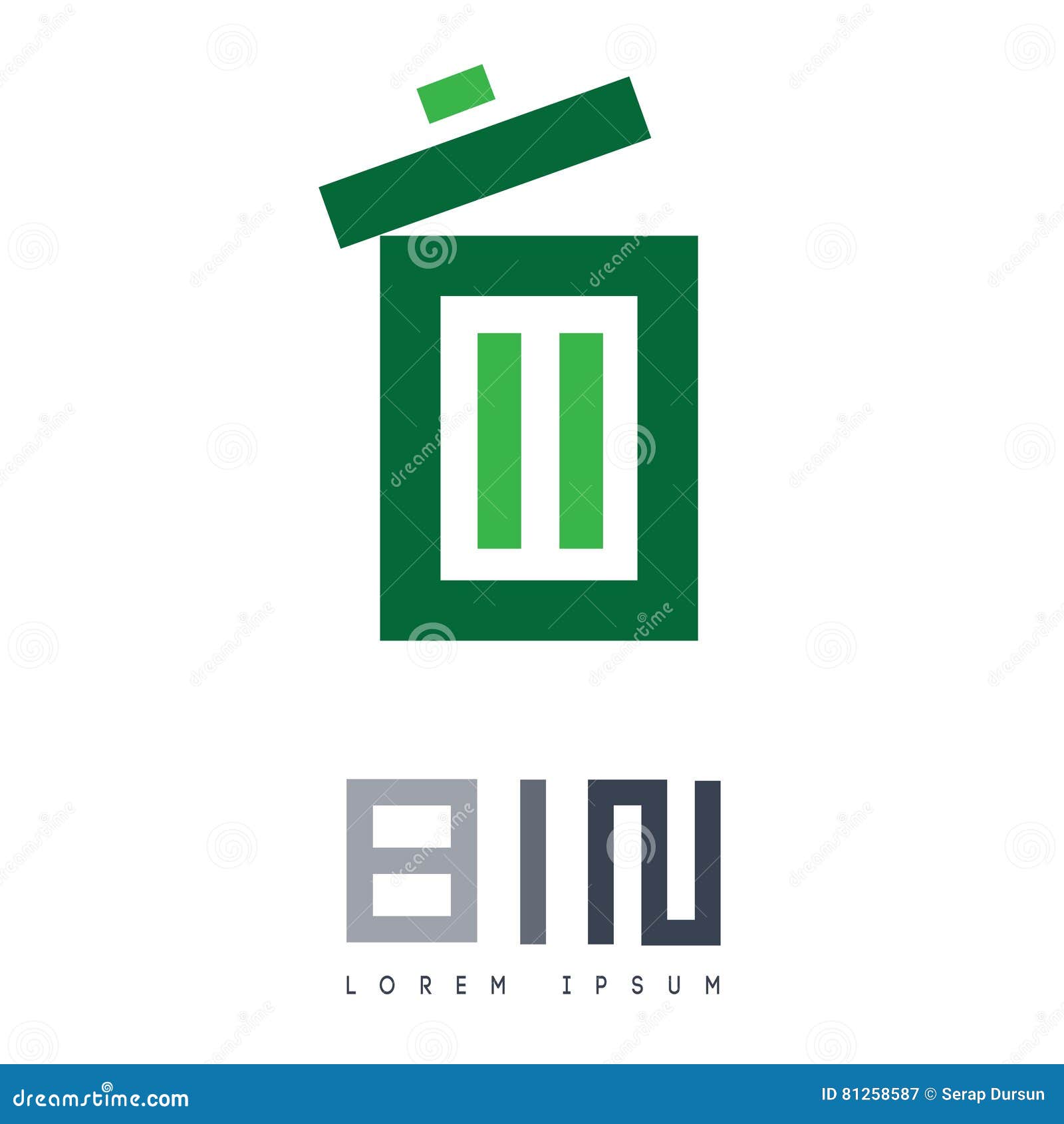 Bin Icon Design stock illustration. Illustration of equipment - 81258587