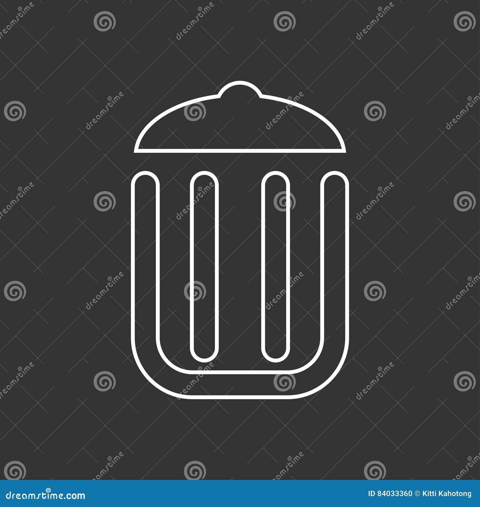 Bin icon stock vector. Illustration of recycling, icon - 84033360