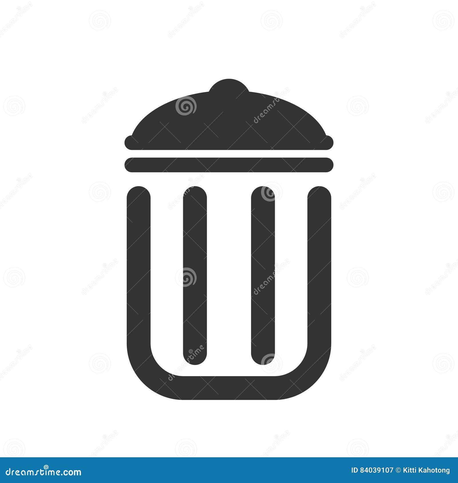 Bin icon stock vector. Illustration of sign, plastic - 84039107