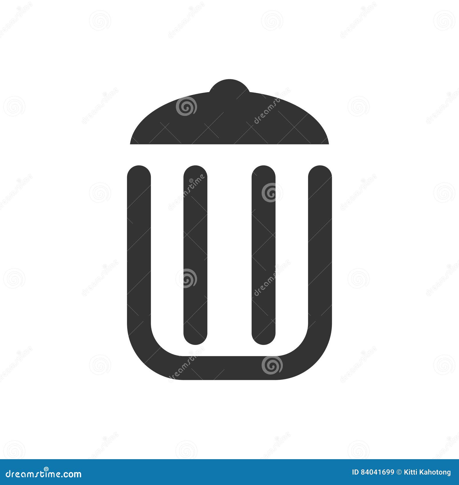 Bin icon stock vector. Illustration of design, recycle - 84041699
