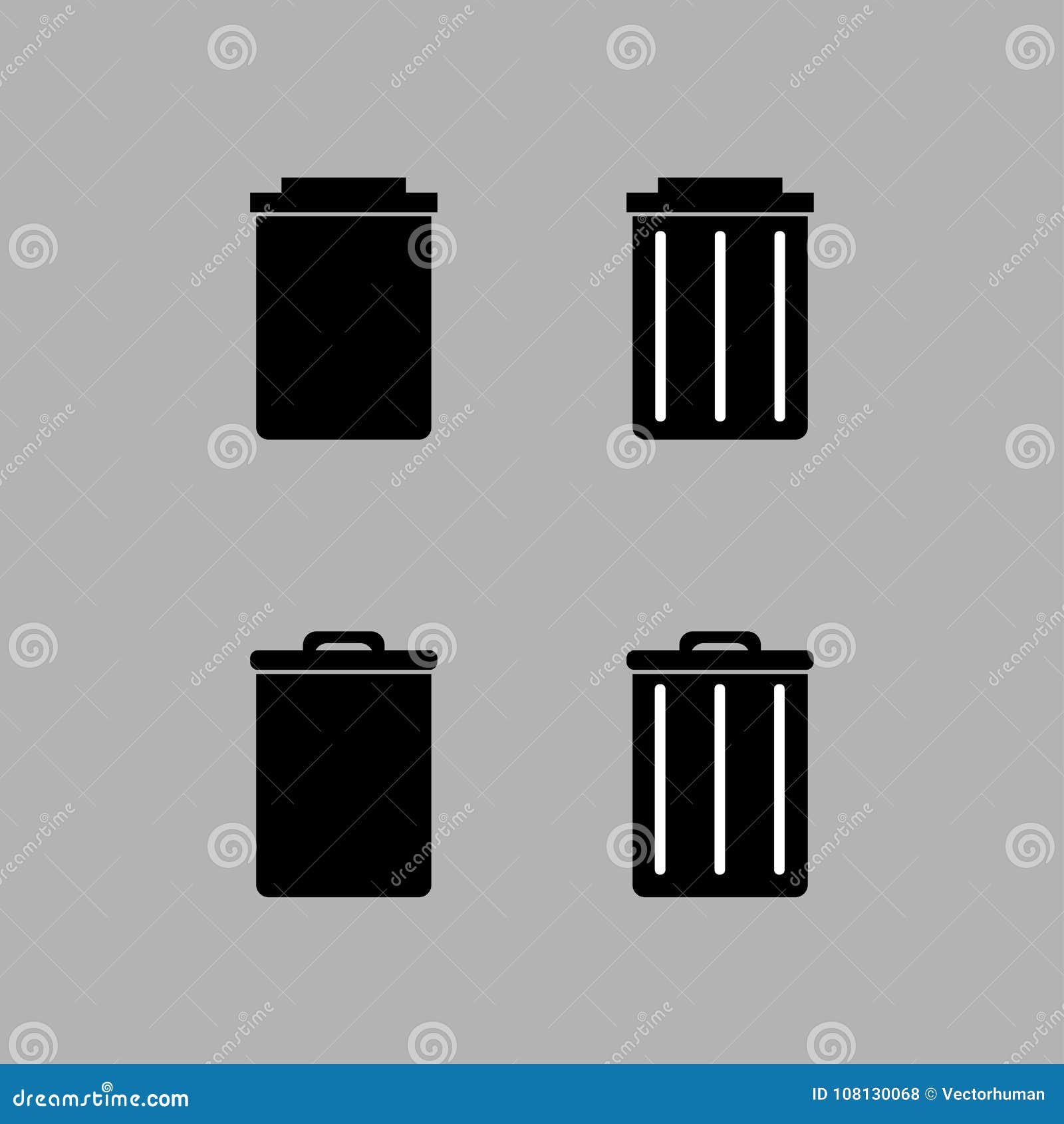 Bin icon vector design stock vector. Illustration of recycle - 108130068