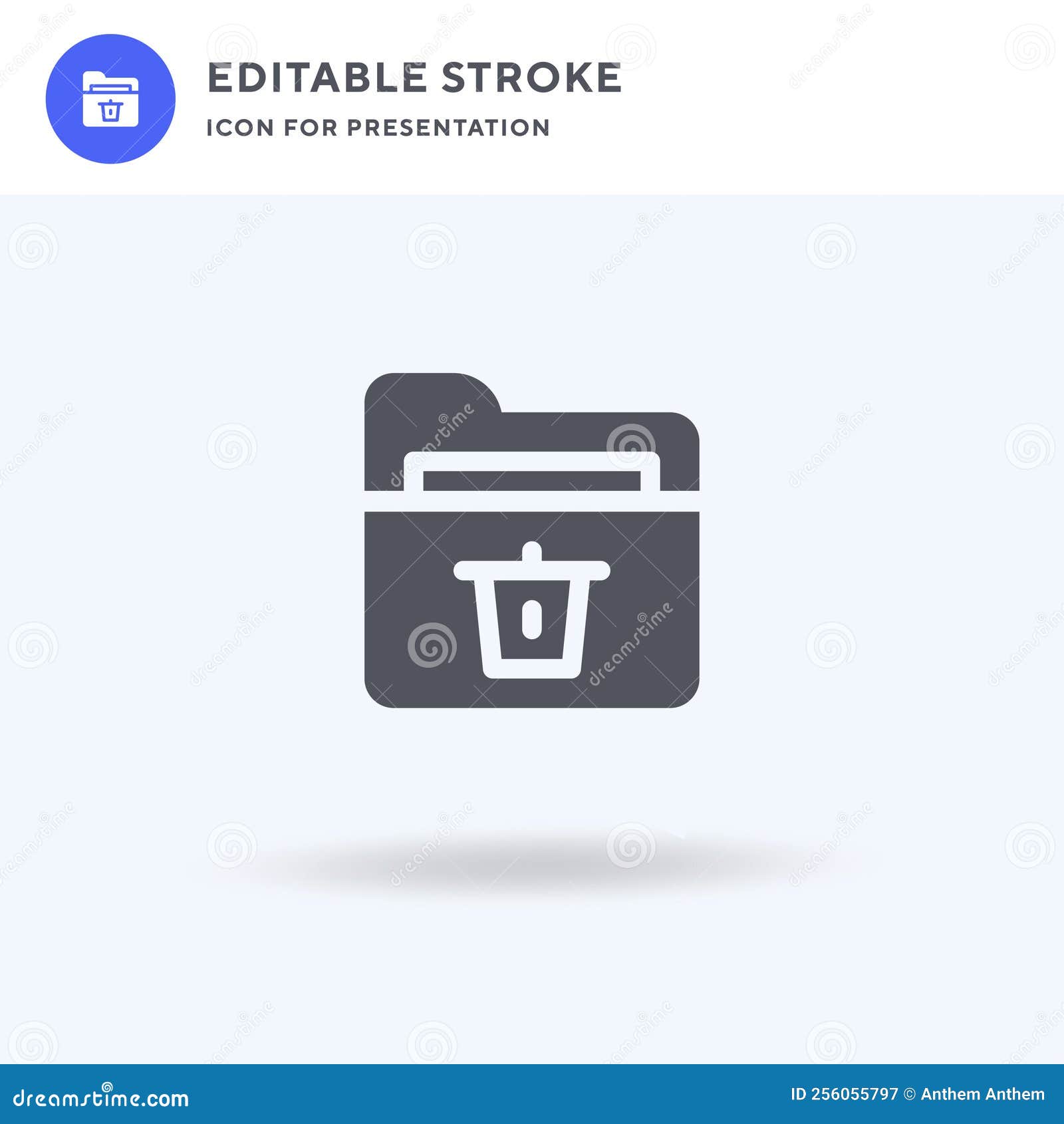 Bin Icon Vector, Filled Flat Sign, Solid Pictogram Isolated on White ...