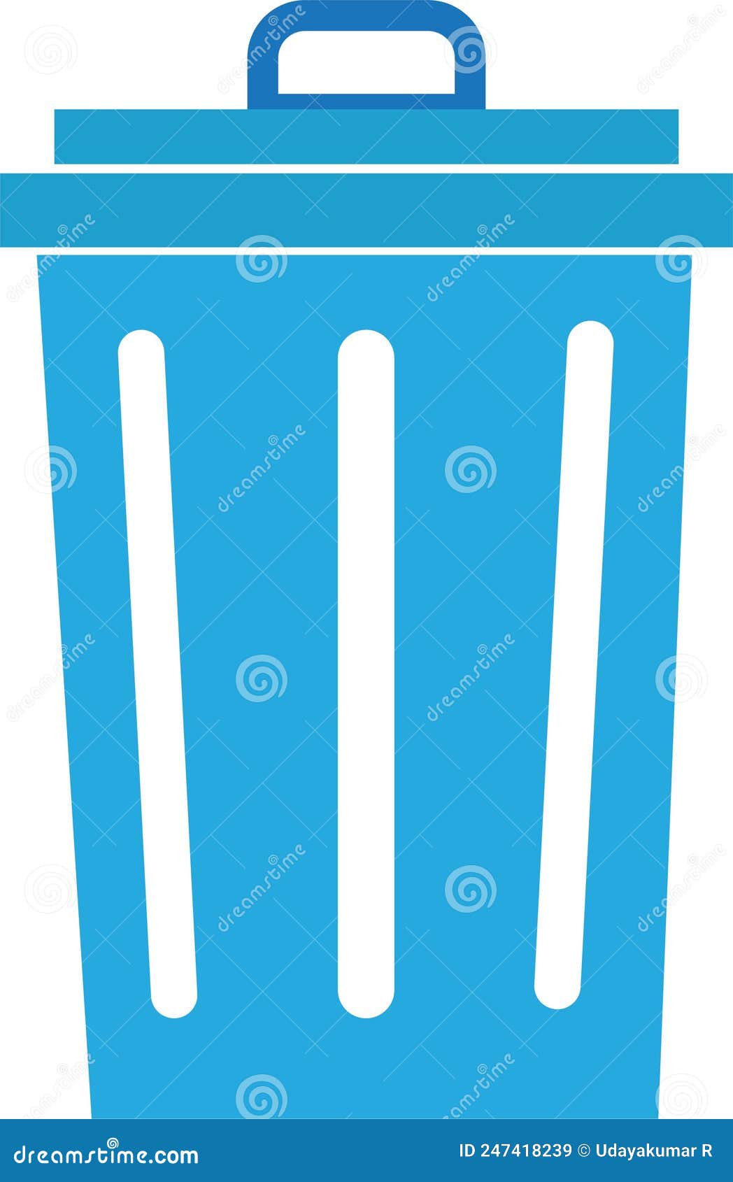 Bin Icon Vector Illustration. on White Background Stock Vector ...