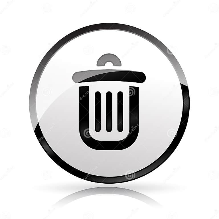 Bin Icon on White Background Stock Vector - Illustration of vector ...
