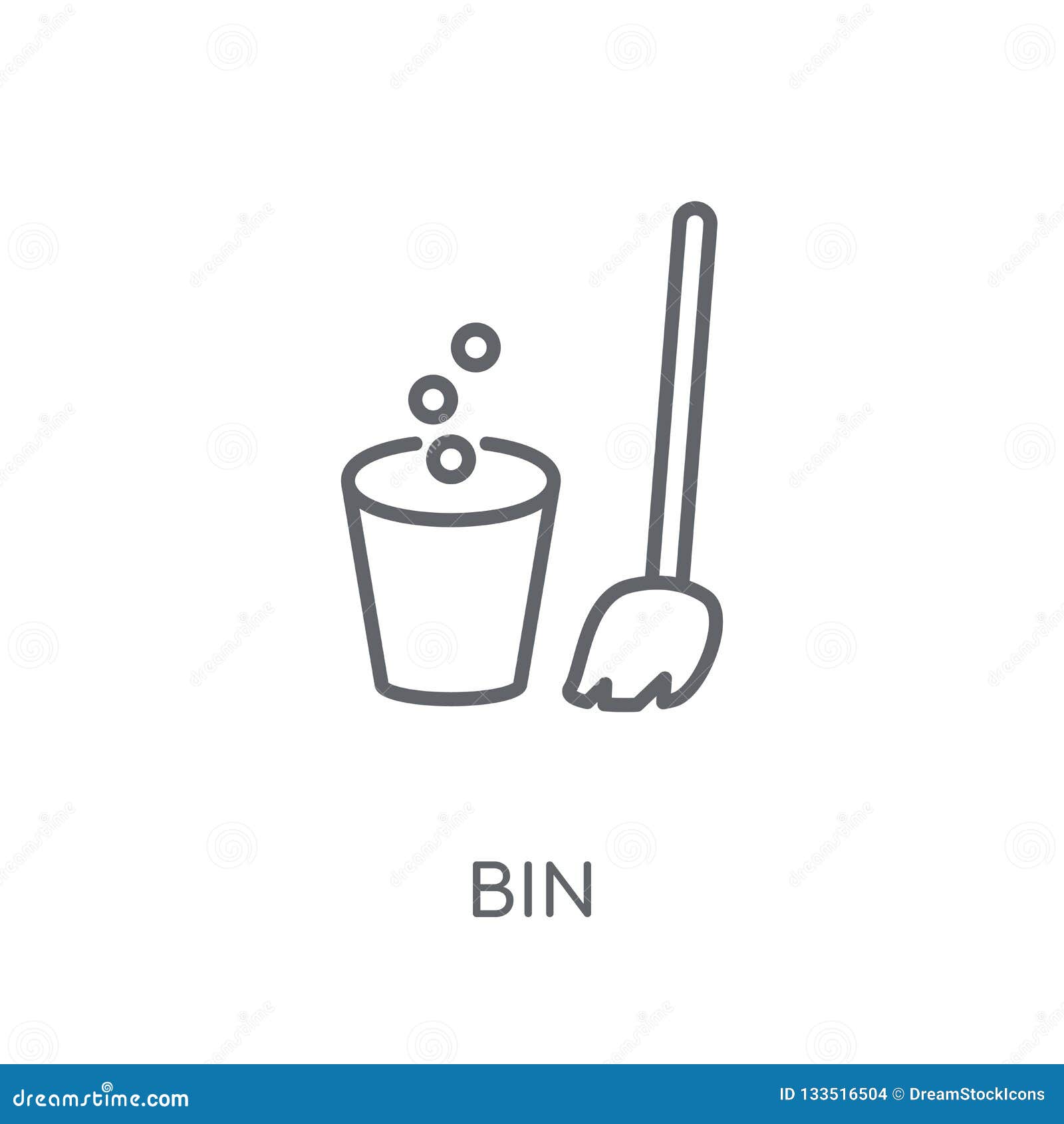 Bin Linear Icon. Modern Outline Bin Logo Concept on White Backgr Stock ...