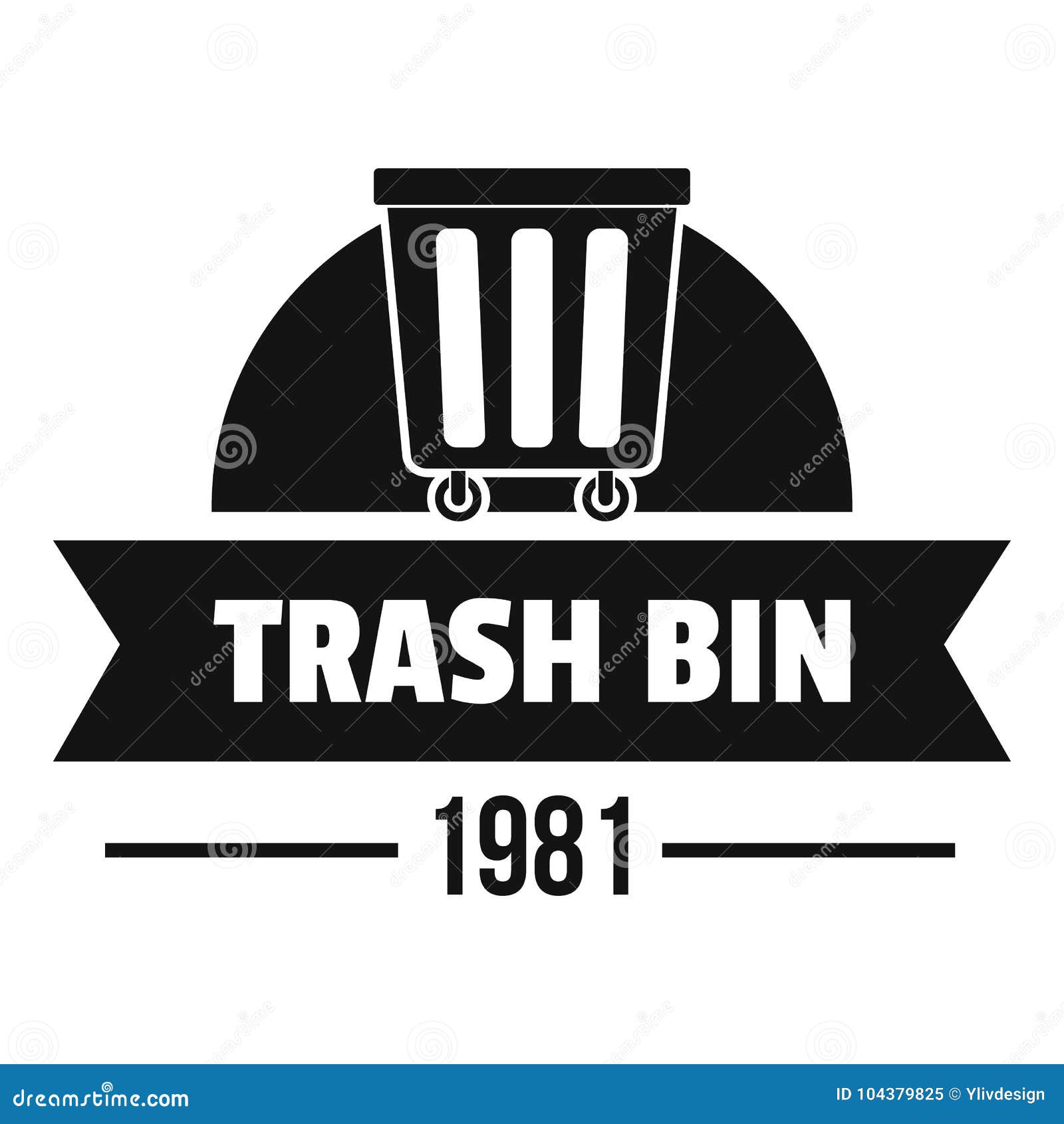 Bin Plastic Logo, Simple Black Style Stock Vector - Illustration of ...