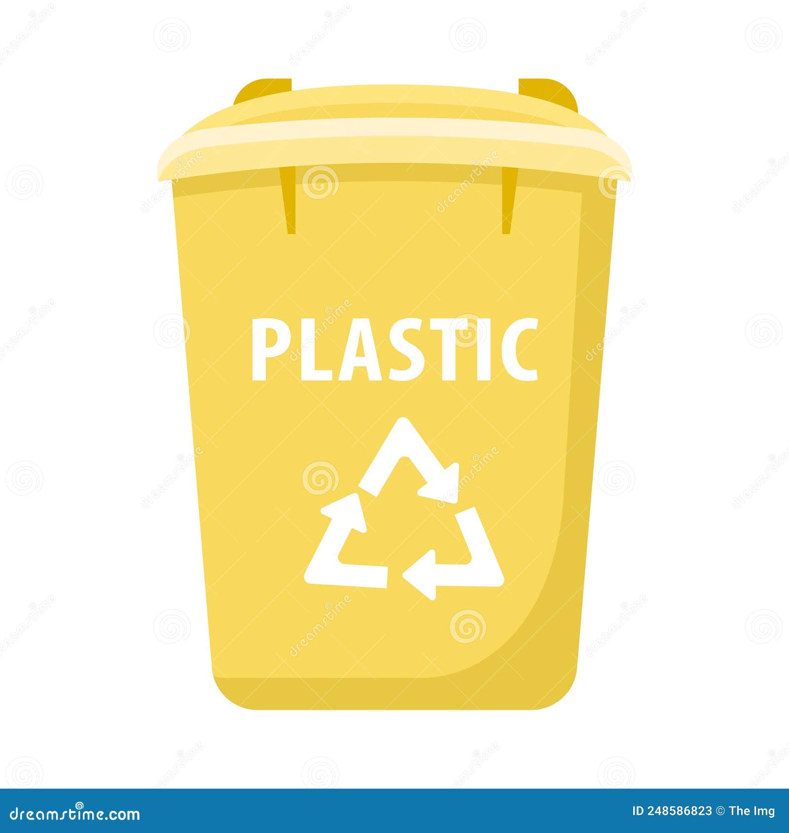 Bin for Plastic Waste Semi Flat Color Vector Object Stock Vector ...