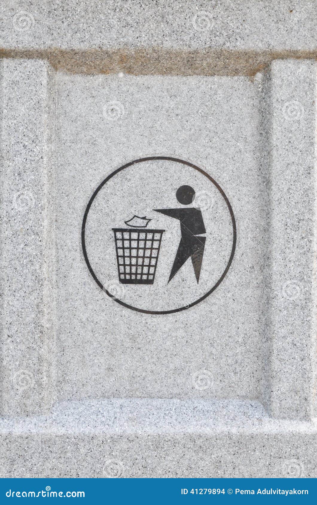 Bin sign on garbage can stock photo. Image of waste, environment - 41279894