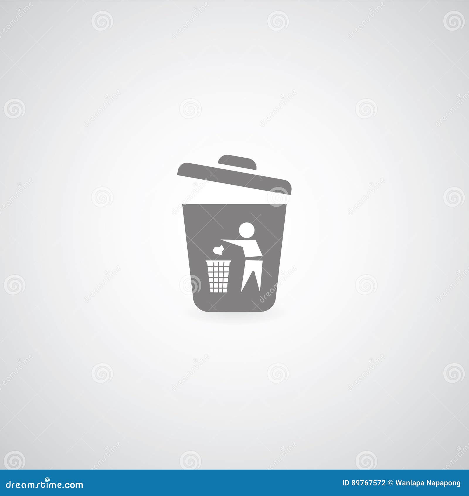 Bin symbol stock vector. Illustration of equipment, classic - 89767572