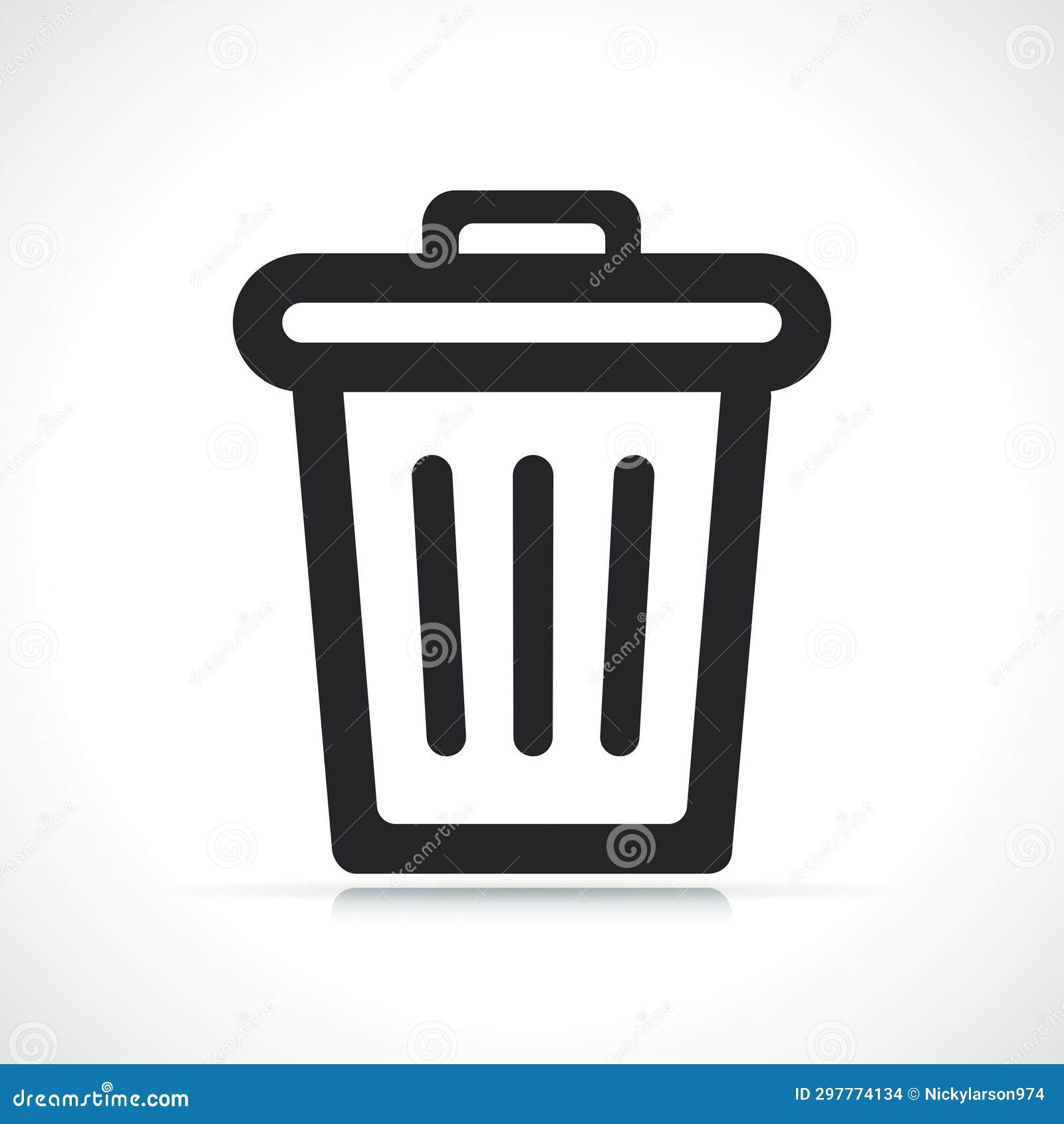 Bin or trash line icon stock illustration. Illustration of line - 297774134