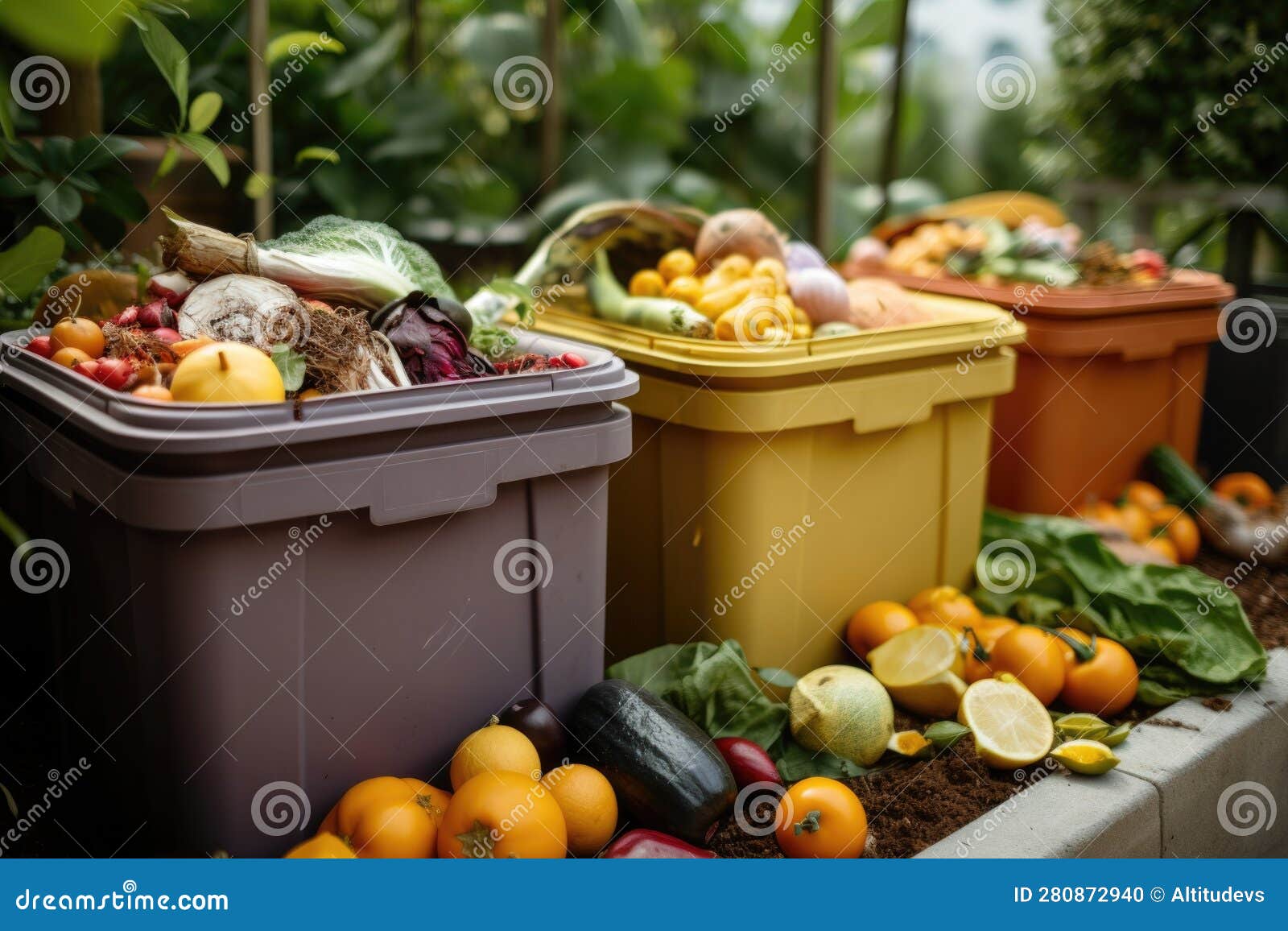 A Bin with a Variety of Fruits, Vegetables, and Other Compostable ...