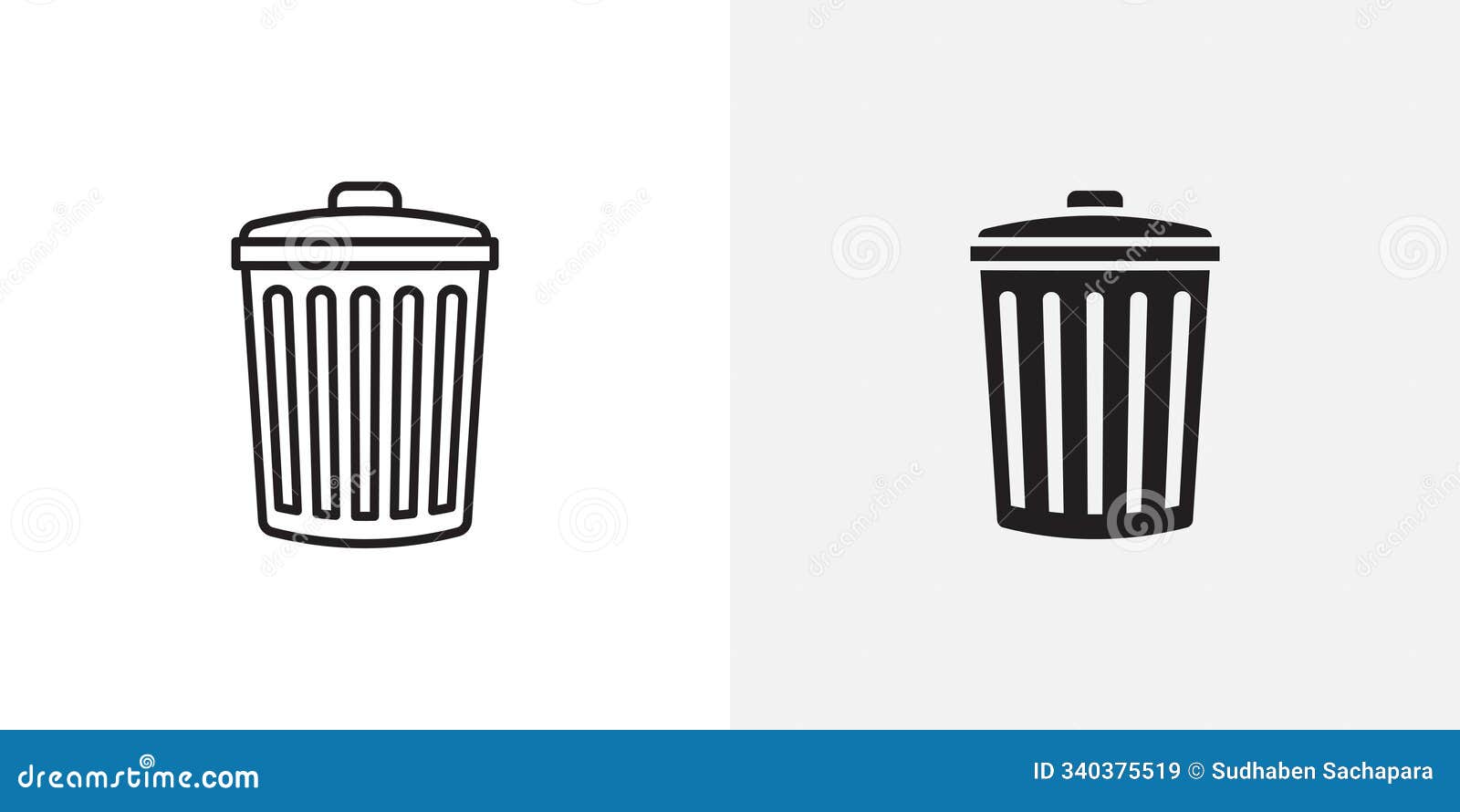 Bin vecor icon set stock vector. Illustration of environment - 340375519