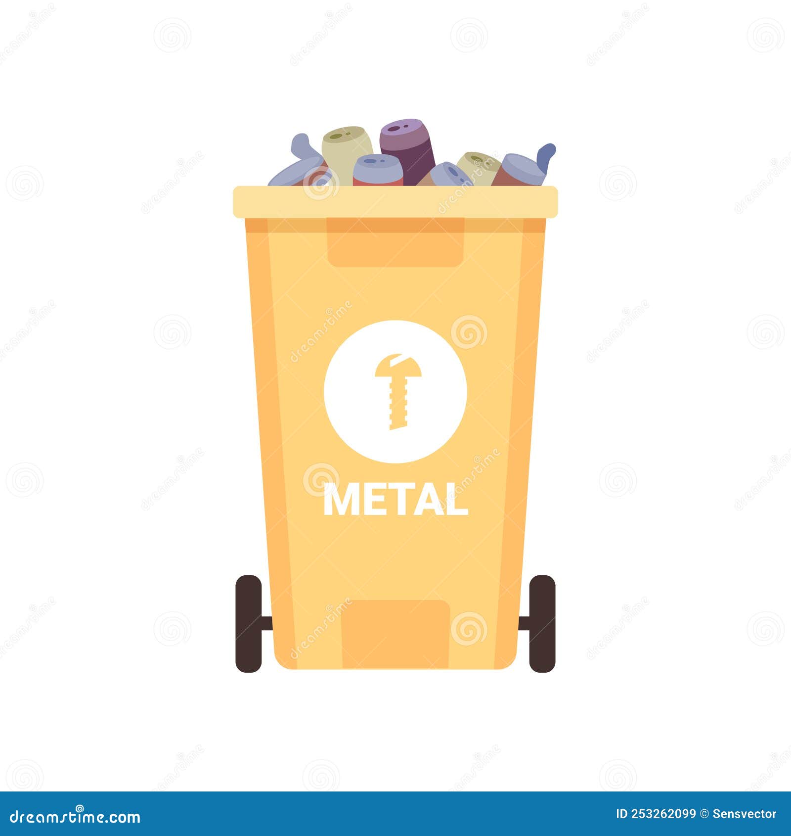 Cartoon Dustbin With Hands Laughing Happily Vector Illustration ...