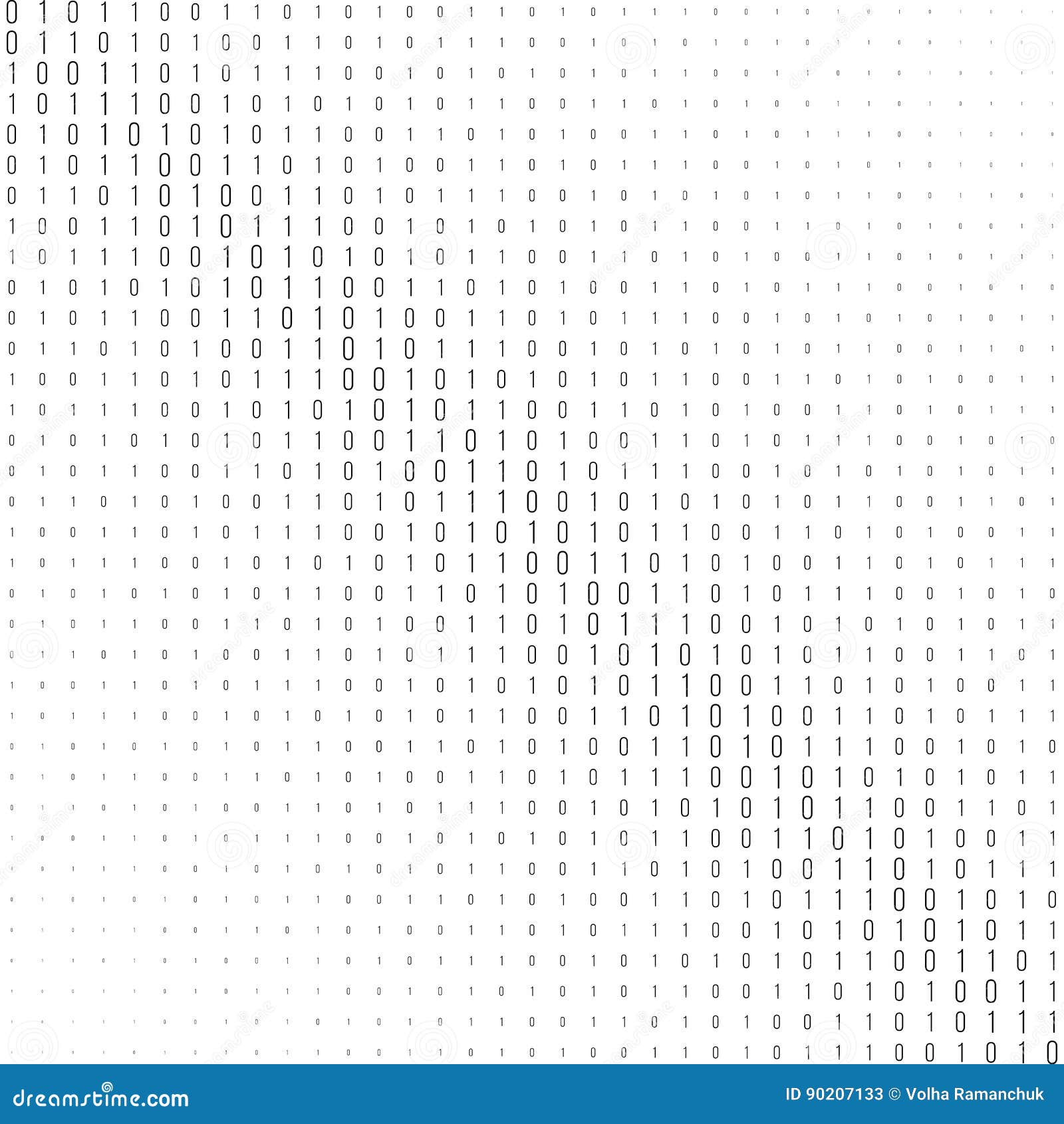 Binaire Code Zwart-witte Achtergrond Stock Illustratie - Illustration of informatie, algoritme ...