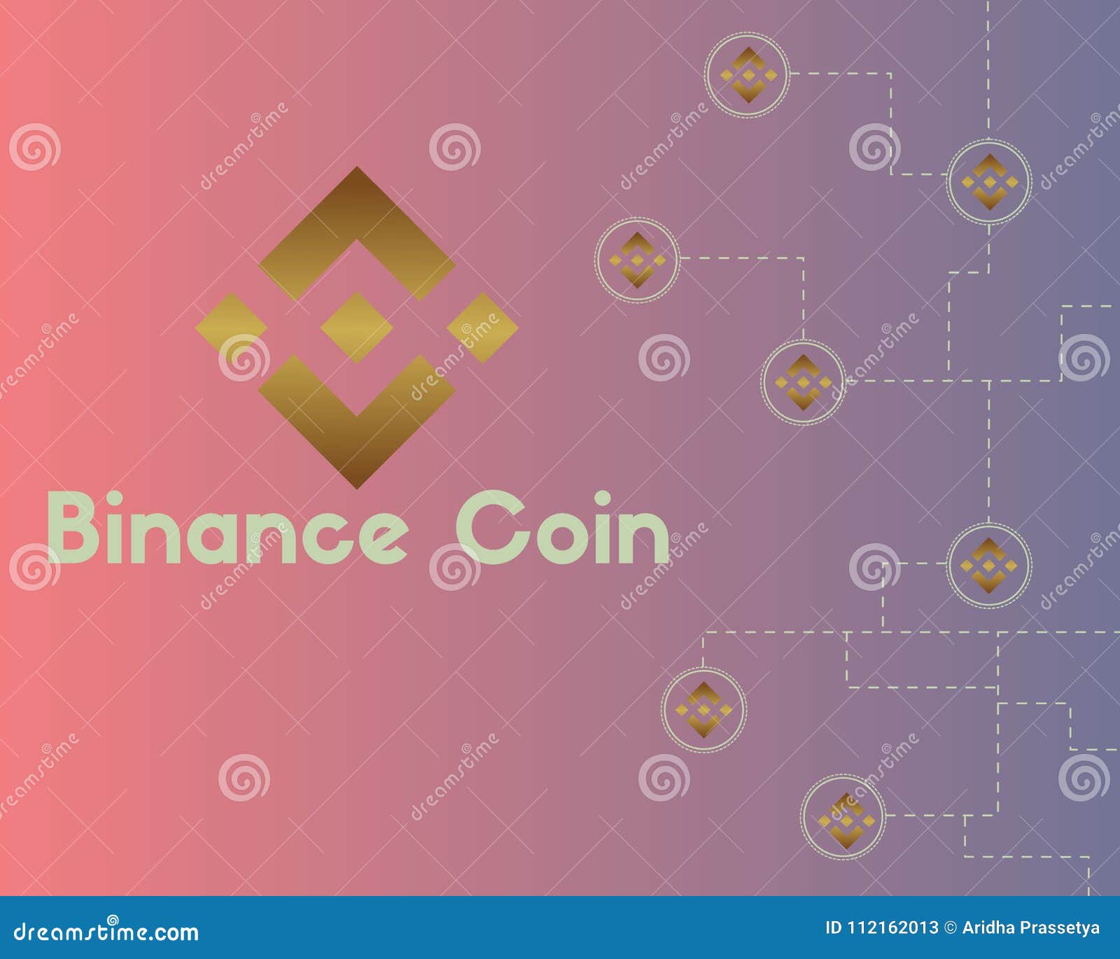Binance Coin Blockchain Style Background Editorial Stock Photo ...