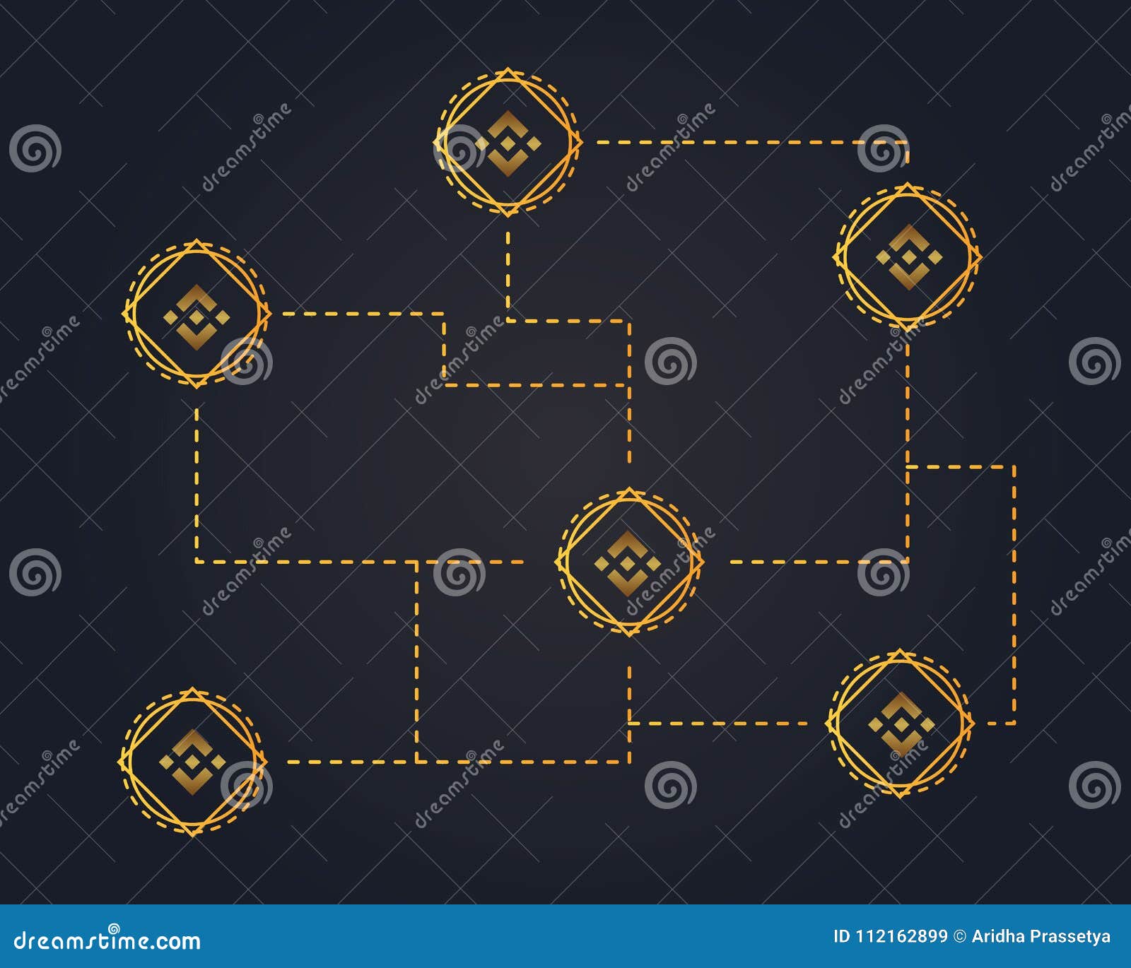 Binance Coin Network Style Background Editorial Stock Image ...