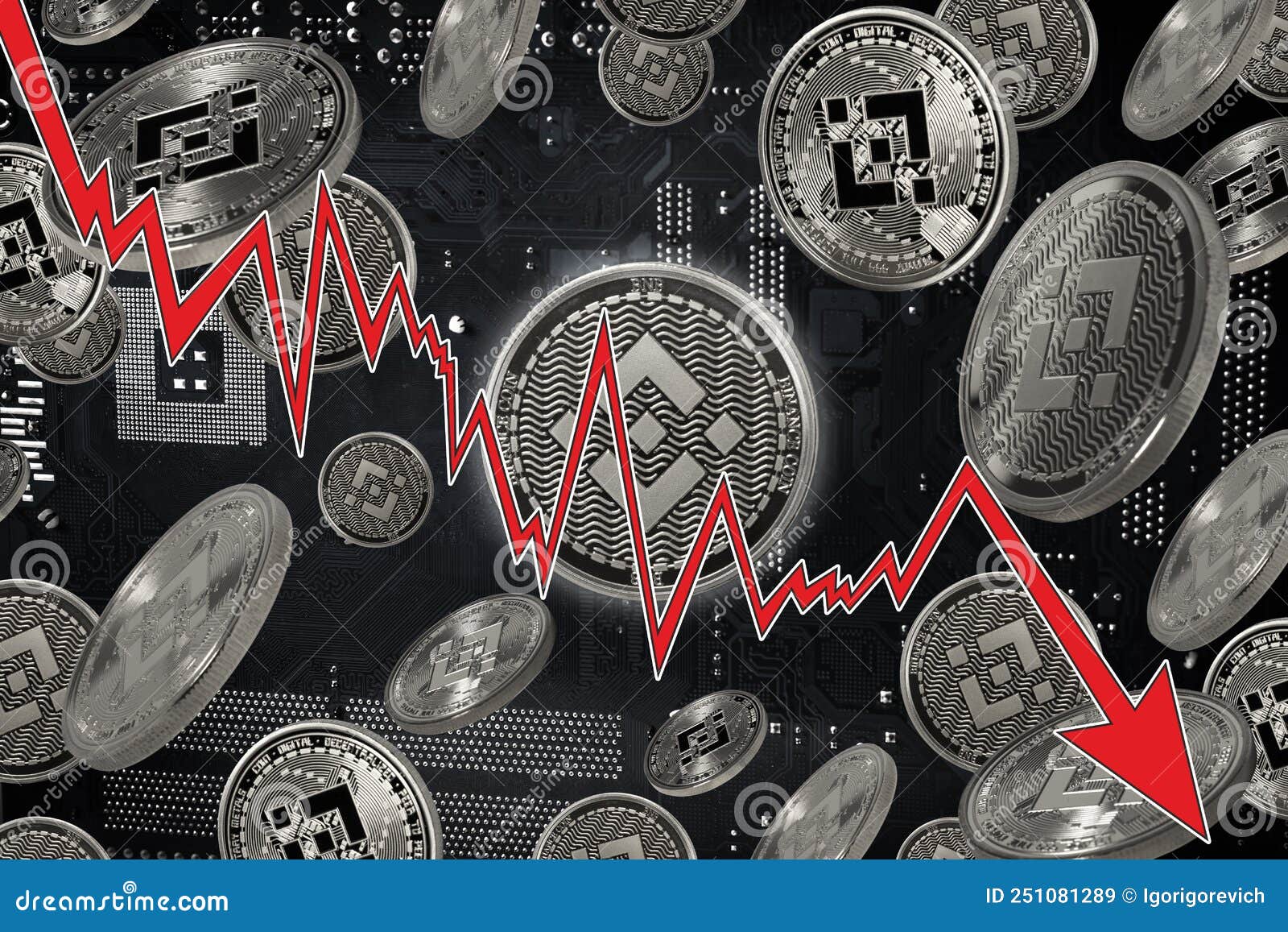 Binance crash editorial stock image. Illustration of fall - 251081289