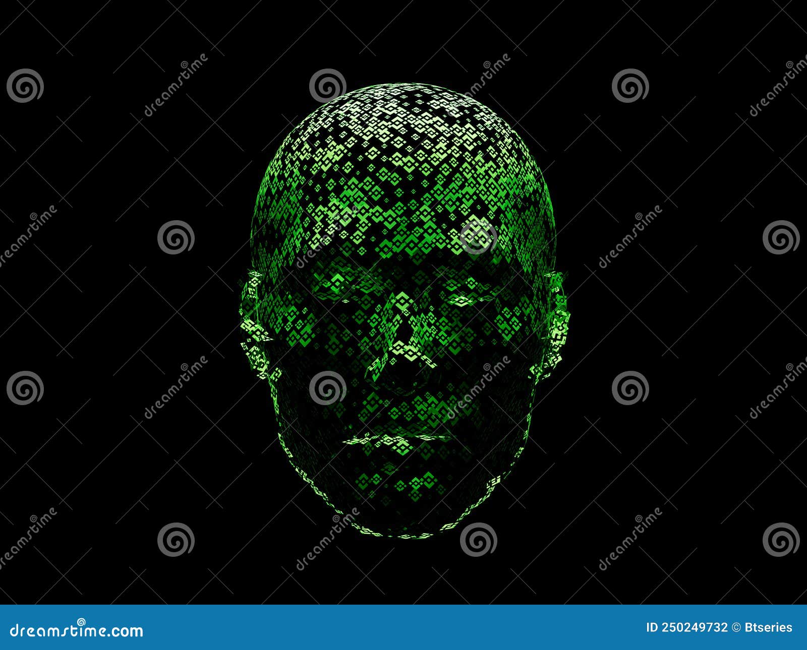Binance Crypto Face Head Cyborg Abstract Furistic Hologram Technology ...