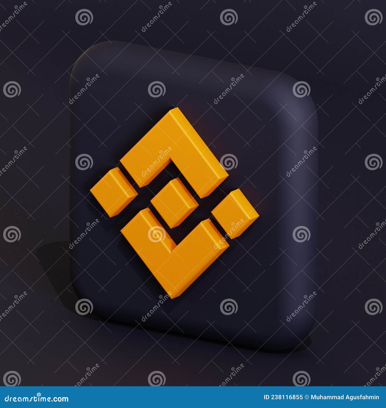 Binance Cryptocurrency Symbol Logo 3d Illustration Editorial Image ...