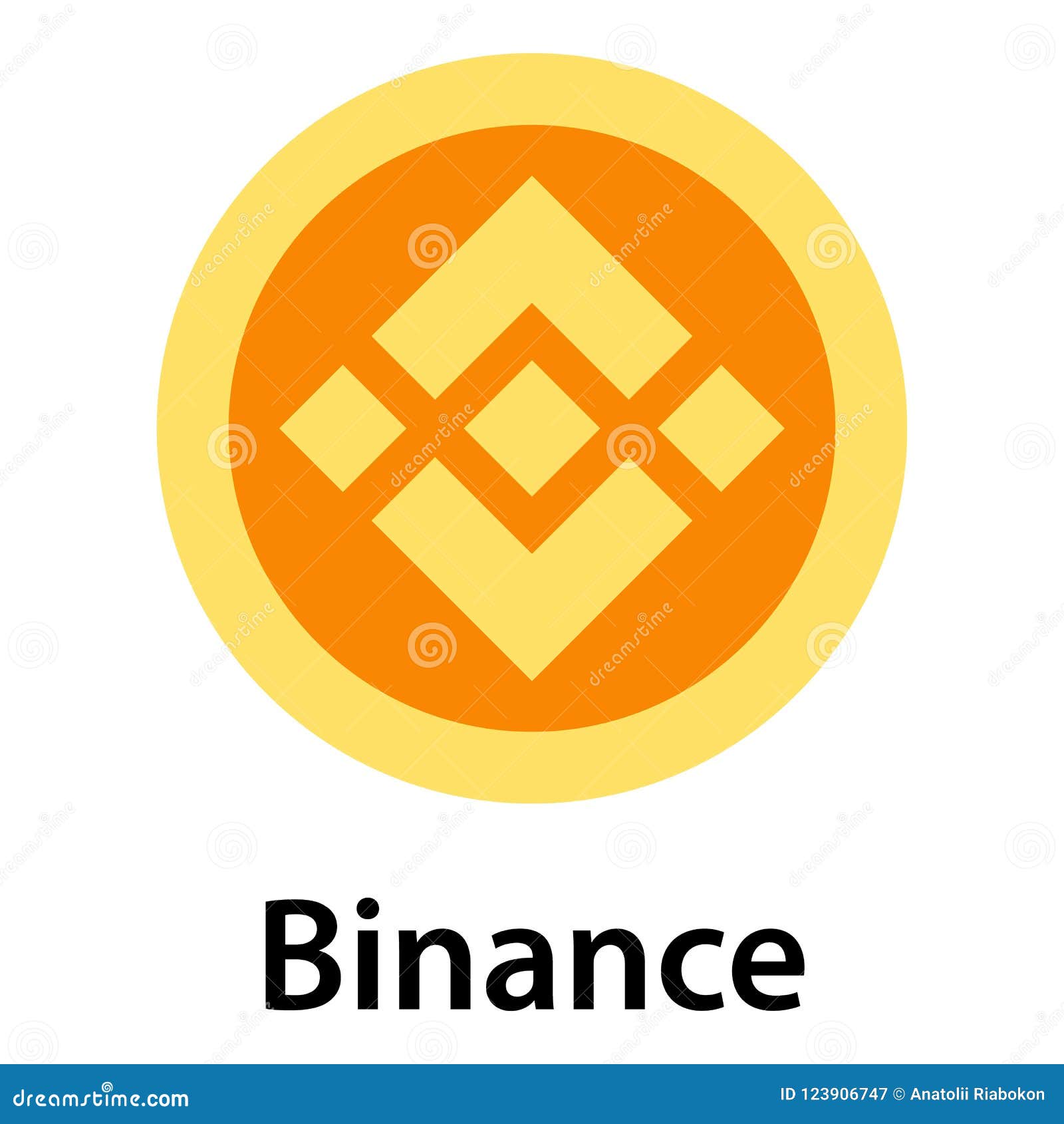 Binance icon, flat style editorial photography. Illustration of bitcoin ...