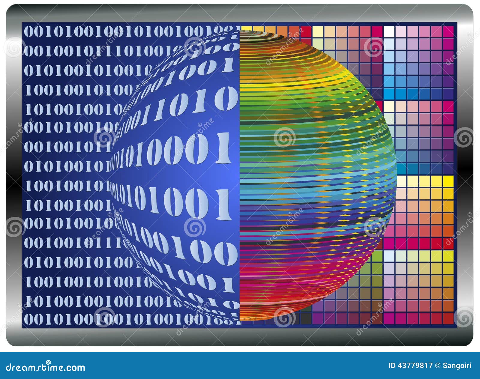 Binarios y colores stock de ilustración. Ilustración de explorador ...