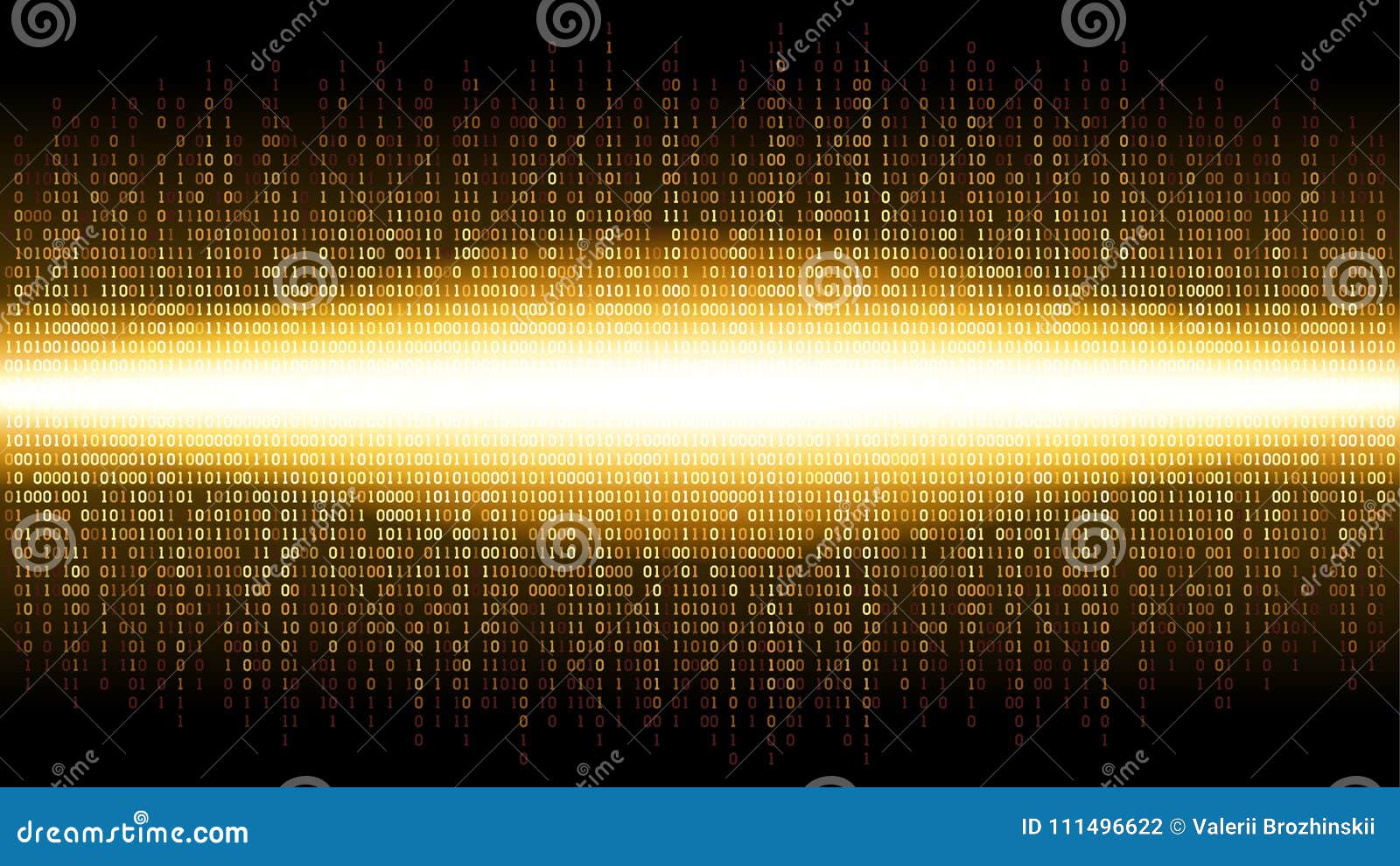 Binary Abstract Background with Bright Radiance in the Digital Space ...