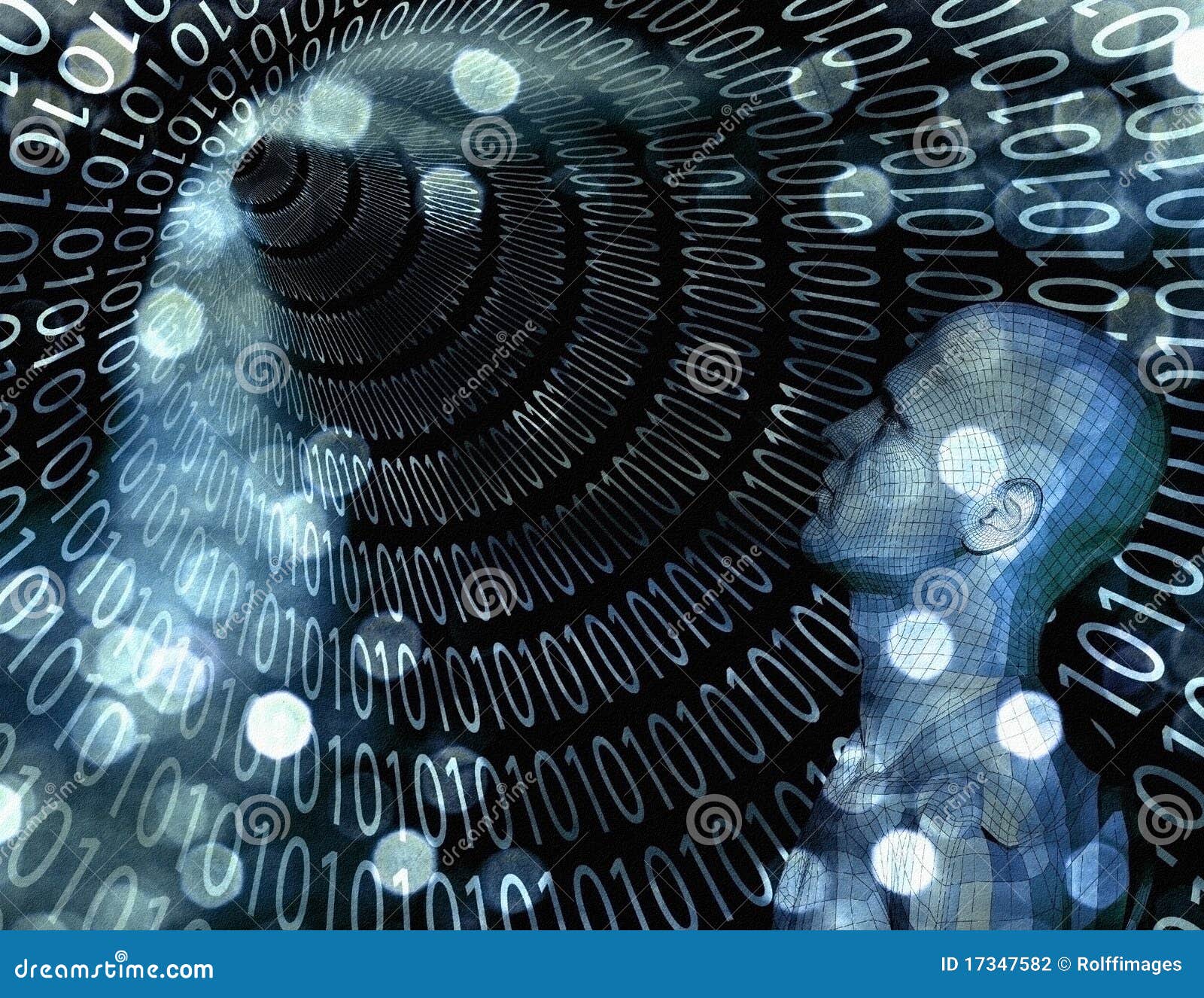 Binary Abstract with Figure Stock Illustration - Illustration of ...