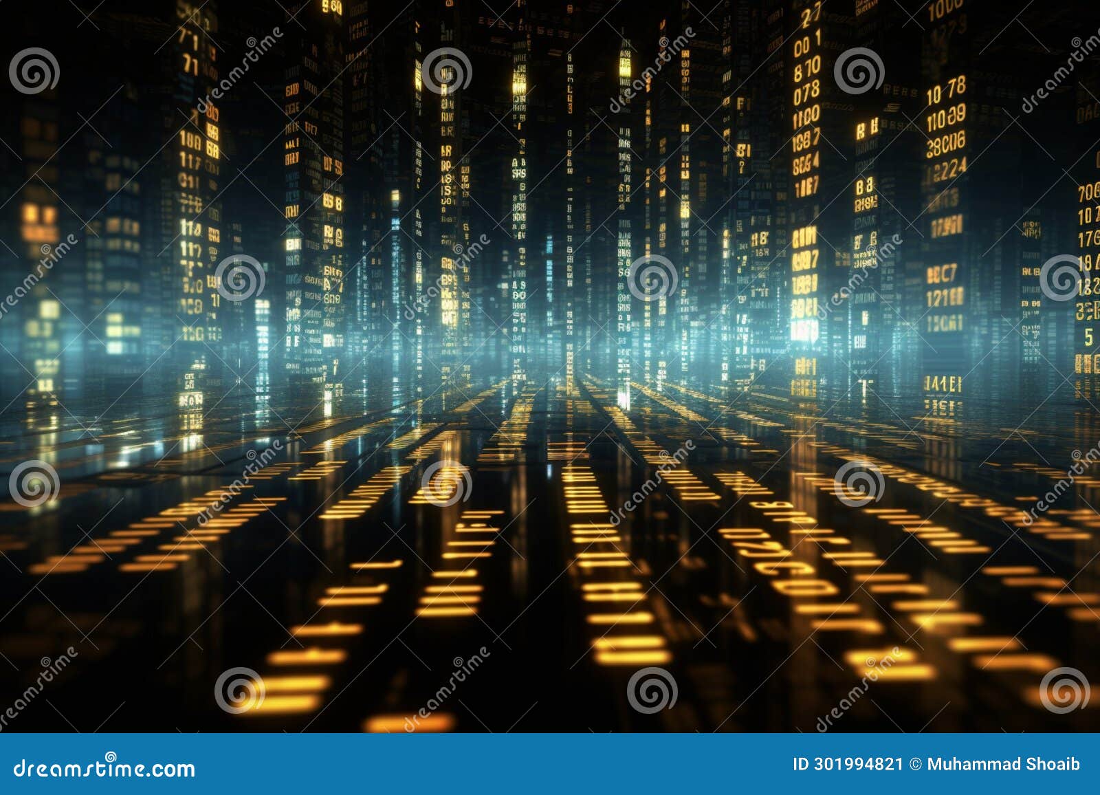 Binary Backdrop Futuristic Cyberspace Ambiance with Binary Code ...