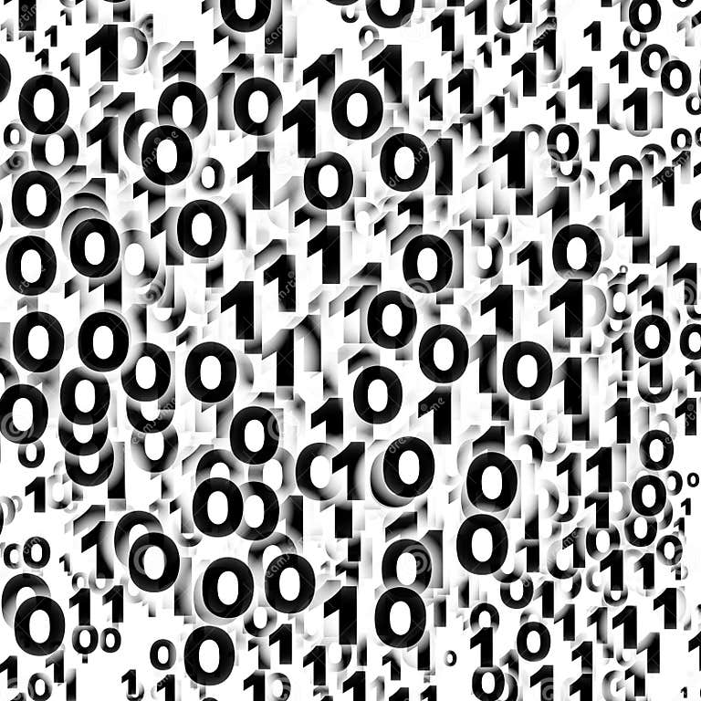 Binary Background, Zero - One Stock Illustration - Illustration of ...