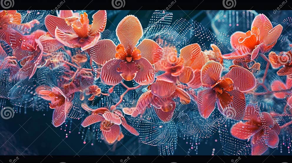 Binary Blossoms: Digital Blooms 2024 Stock Illustration - Illustration ...