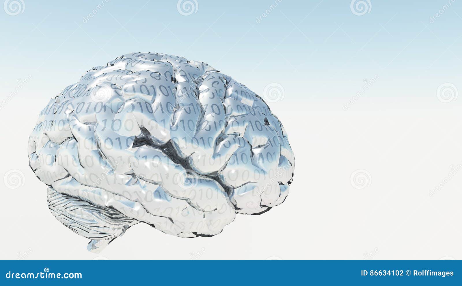 Binary Brain stock illustration. Illustration of algorithm - 86634102