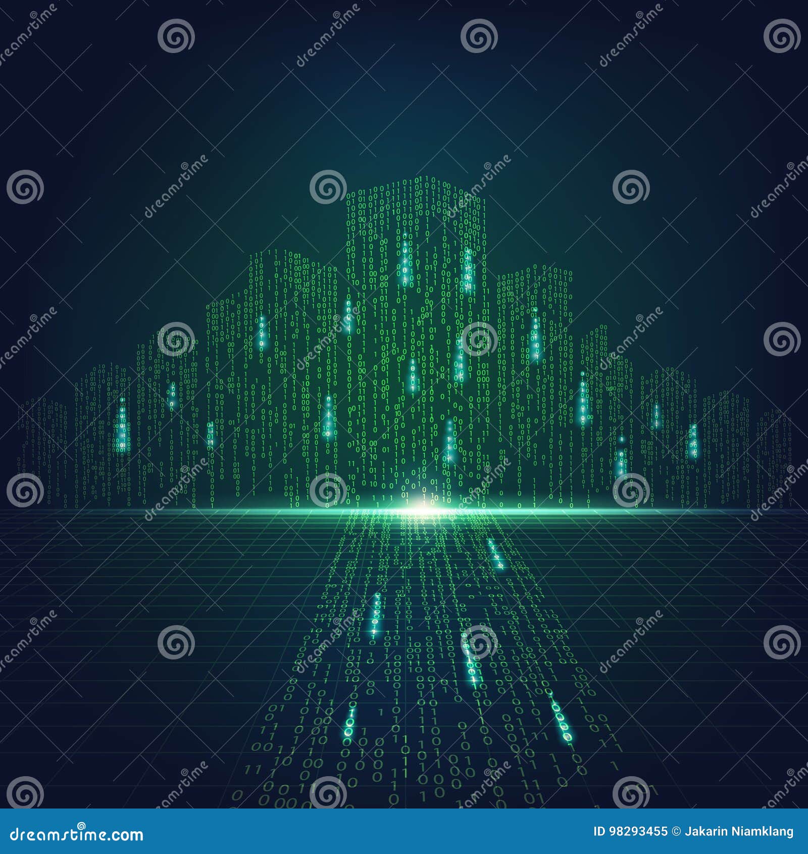 Binary Building stock vector. Illustration of landscape - 98293455