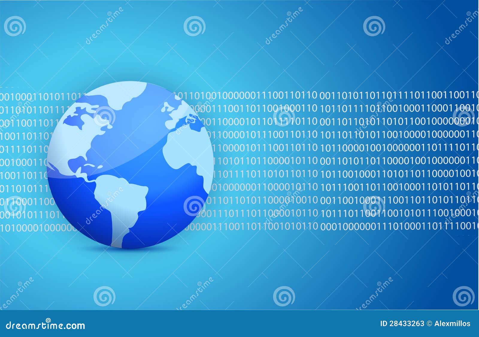 Binary Business Globe stock illustration. Illustration of graphic ...