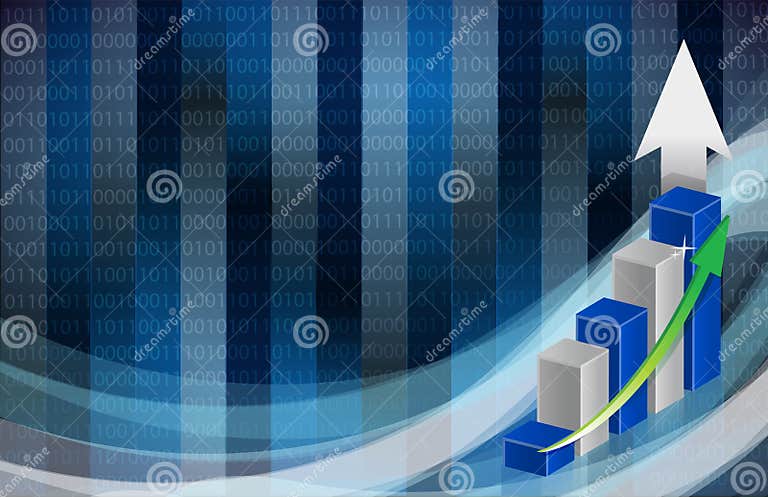 Binary Business graph stock illustration. Illustration of analyst ...