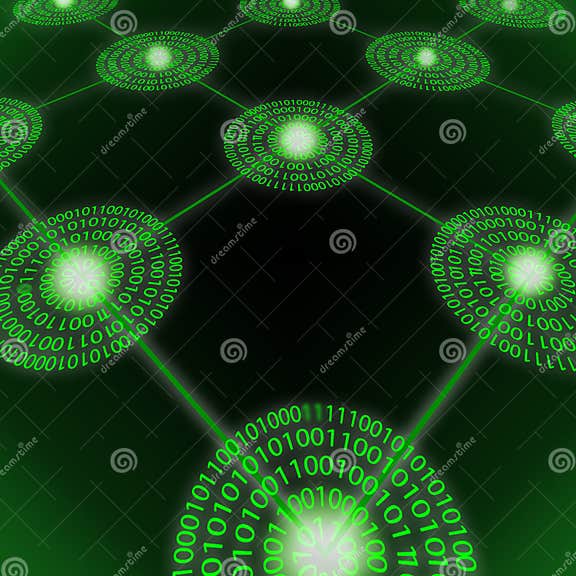 Binary circles grid stock illustration. Illustration of grid - 29467962