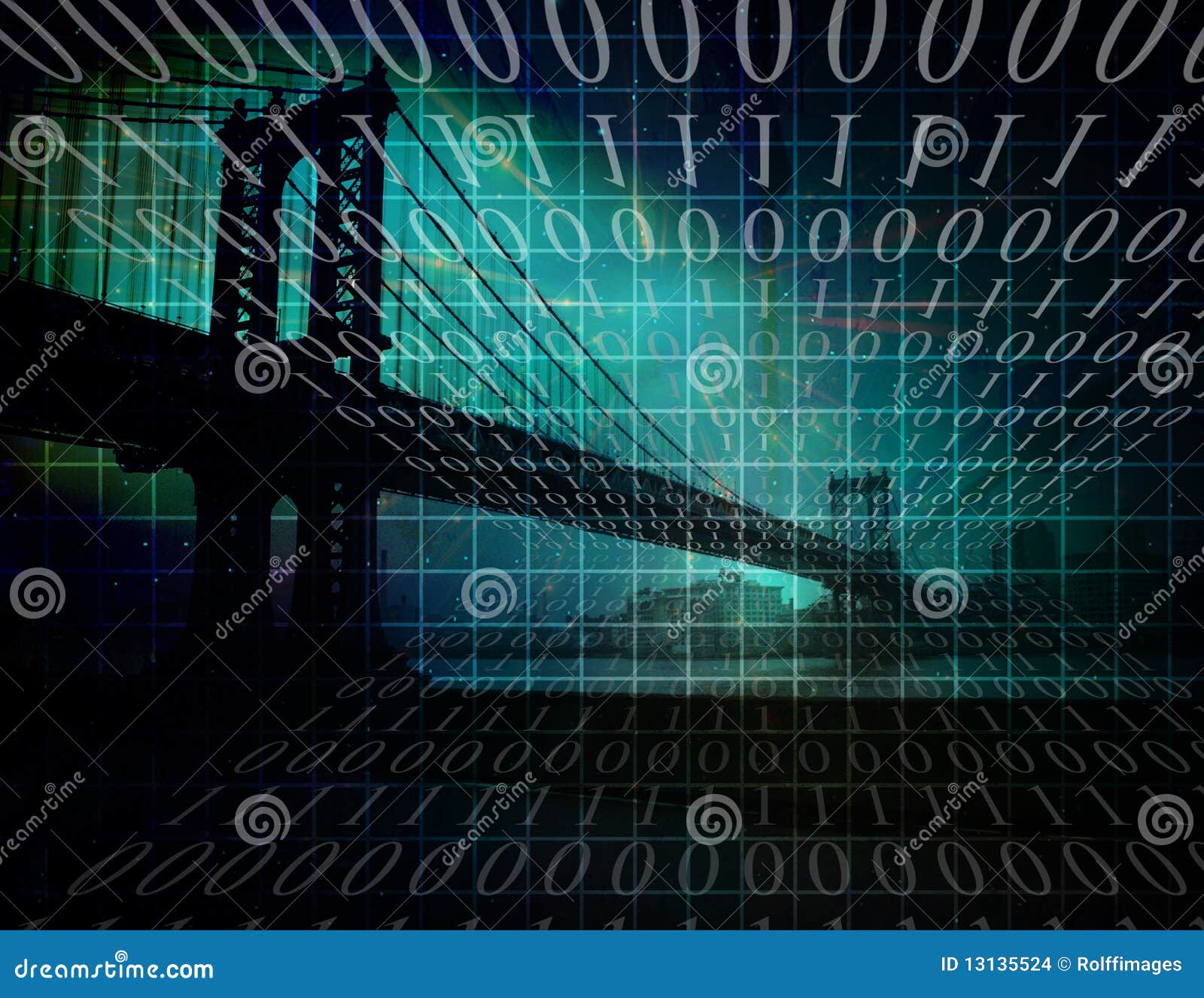 Binary City stock illustration. Illustration of data - 13135524