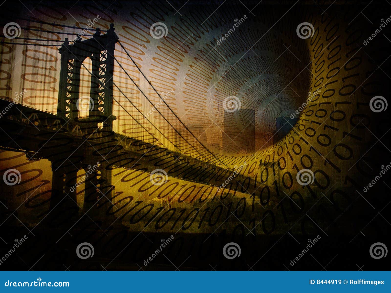Binary City stock illustration. Illustration of design - 8444919
