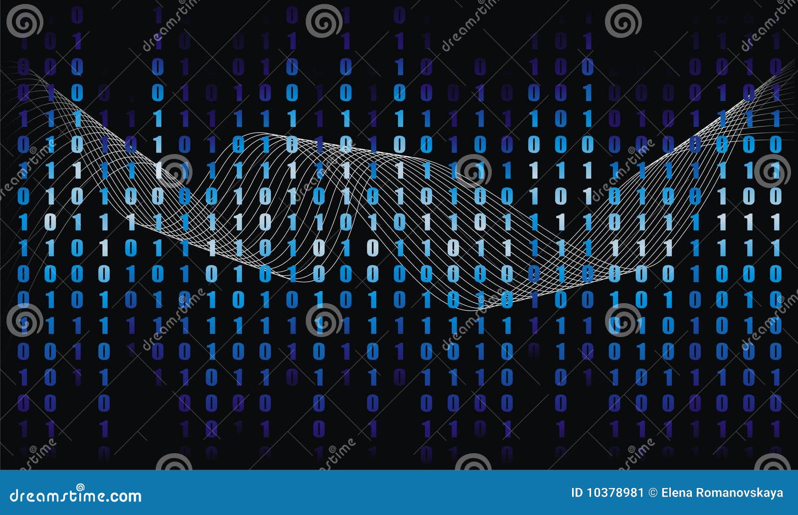 Binary code stock vector. Illustration of high, binary - 10378981