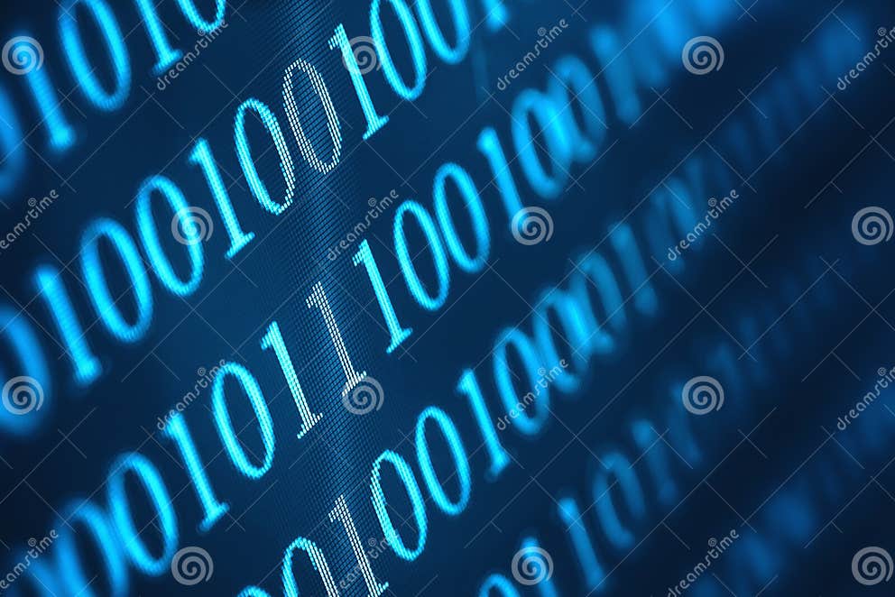 Binary Code Abstract Background. Modern Technology Internet Communication and Network Data Stock ...