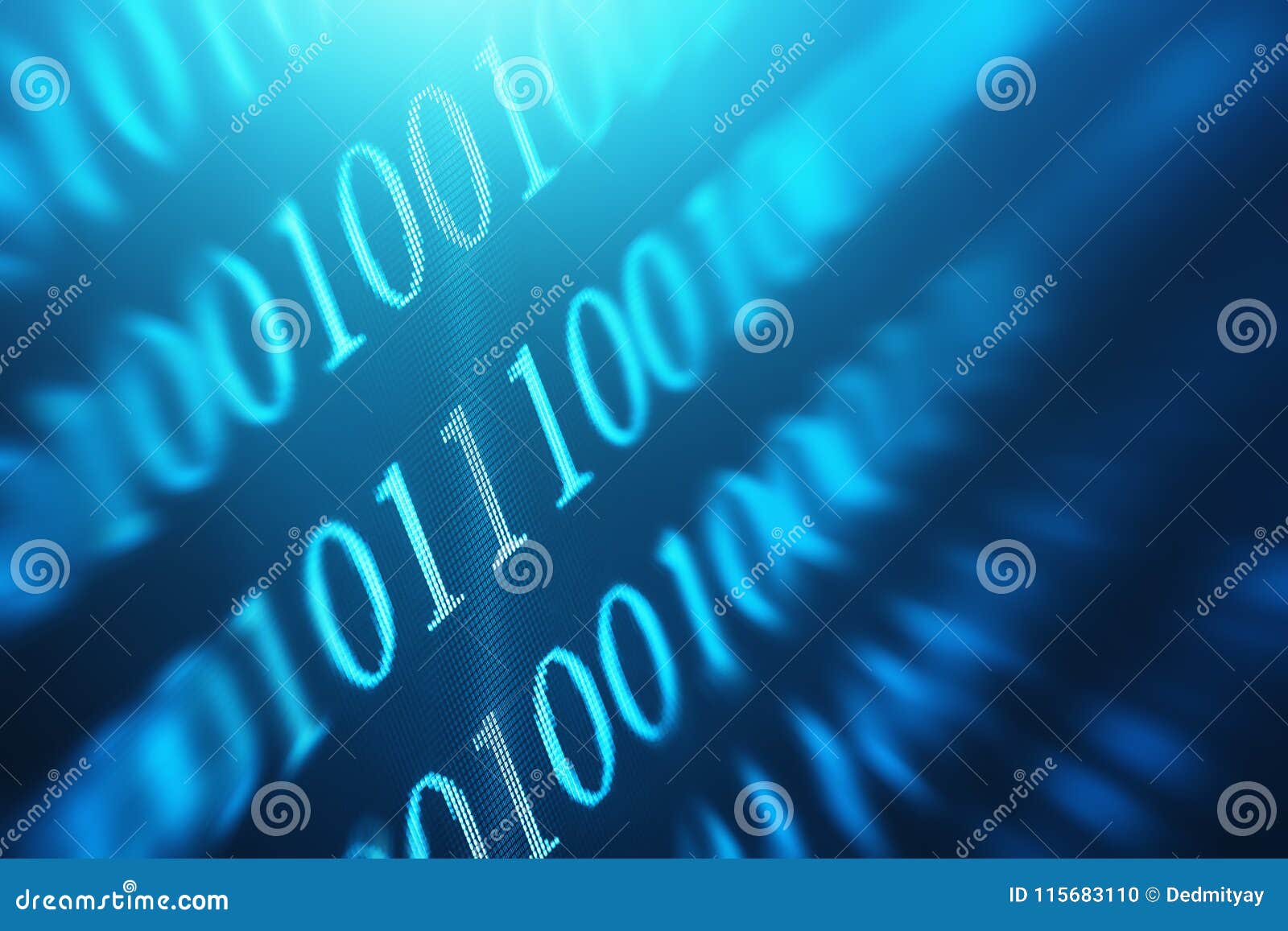 Binary Code Abstract Background Modern Technology Internet Communication And Network Data In