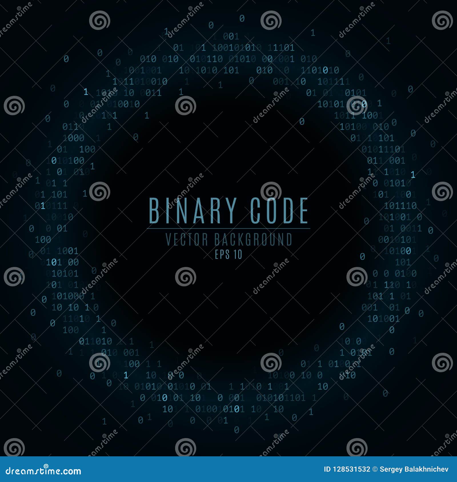 Binary Code. Abstract Banner. Falling Blue Glowing Numbers. Global ...