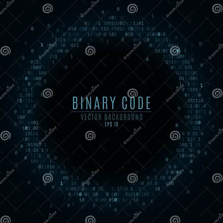 Binary Code. Abstract Banner. Falling Blue Glowing Numbers. Global Network. High Technologies ...