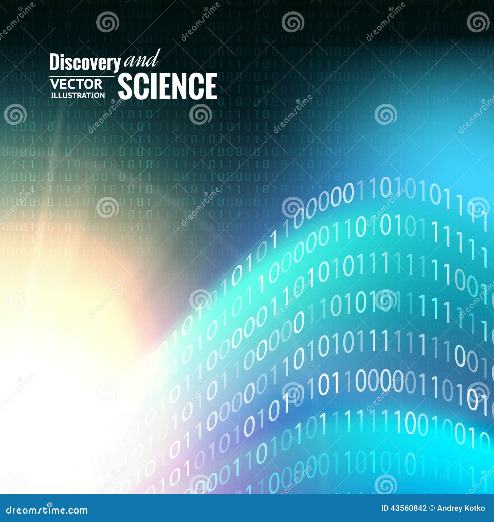 Binary Code Stock Vector Illustration Of Data Electronic 43560842