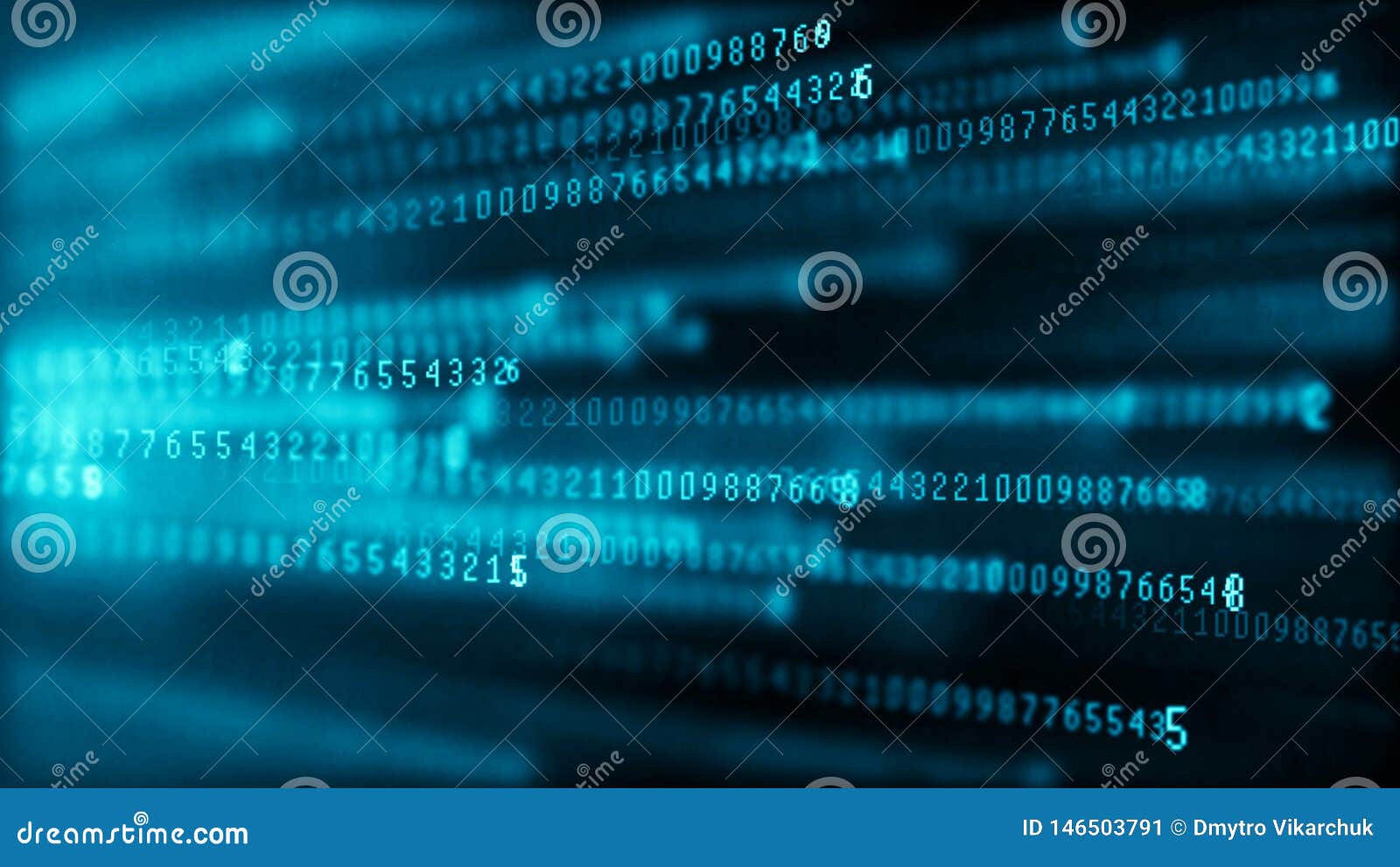Binary Code Abstract Technology Background. Big Data. Coding or Hacker Concept. Binary Code ...