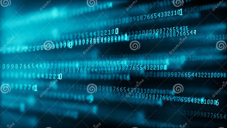 Binary Code Abstract Technology Background. Big Data. Coding or Hacker Concept. Binary Code ...