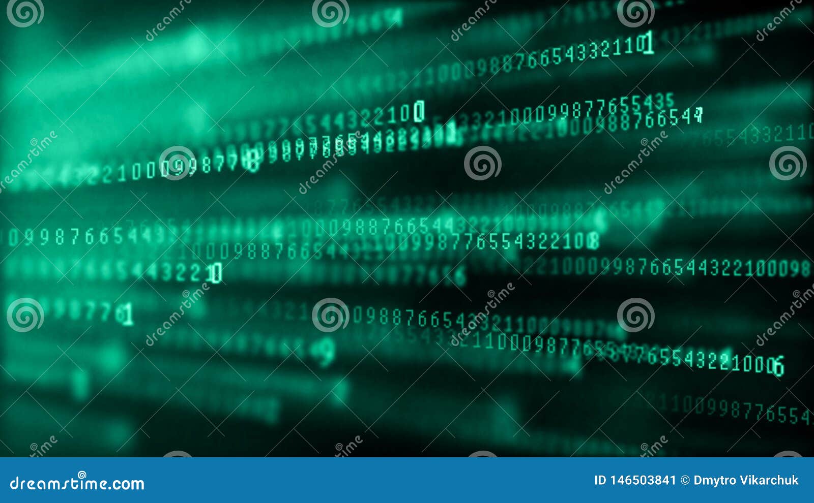Binary Code Abstract Technology Background. Big Data. Coding or Hacker Concept. Binary Code ...